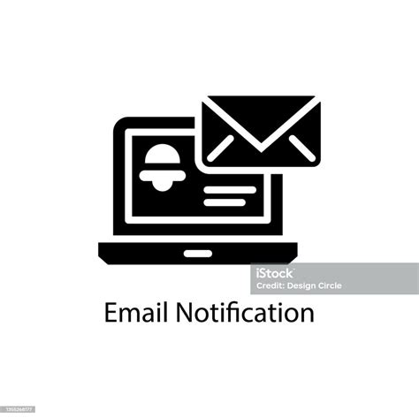 이메일 알림 벡터 솔리드 아이콘 디자인 일러스트레이션입니다 흰색 배경 Eps 10 파일에 웹 및 모바일 응용 프로그램 기호 개념에 대한 스톡 벡터 아트 및 기타 이미지