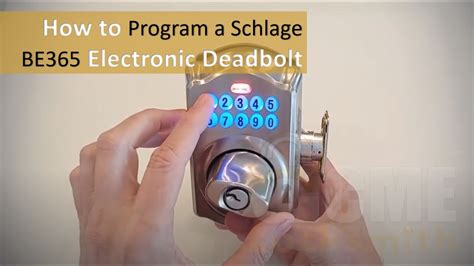 Overview And Programming Of A Schlage Electronic Be365 Deadbolt Lock Youtube