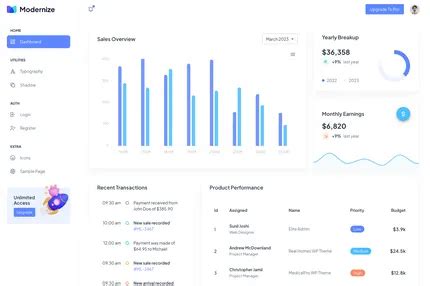 Modernize Free Next Js MUI Admin Template