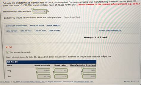 Solved Problem 15 1A Part Level Submission Lott Company Chegg Com