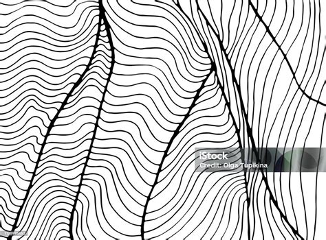 파도 추상 장식 장식 페이지를 색칠 합니다 낙서 장식 요소 텍스처입니다 고립 된 패턴입니다 벡터 손으로 그려진된 보헤미안 판타지 물결 패턴입니다 0명에 대한 스톡 벡터 아트