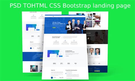 convert psd landing page to html css bootstrap website by artofhorizon