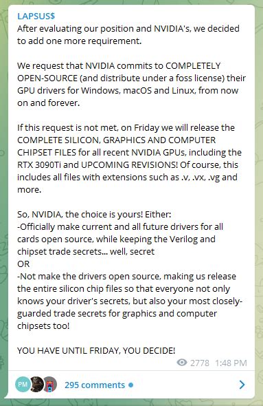 Hackers Leak Sensitive Inside Info On Nvidia