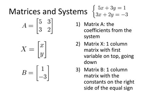 PPT Solving Systems Using Matrices PowerPoint Presentation Free Download ID 4040179