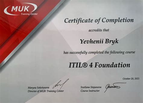 Evgeniy Bryk On Linkedin Itil Foundation Course Done