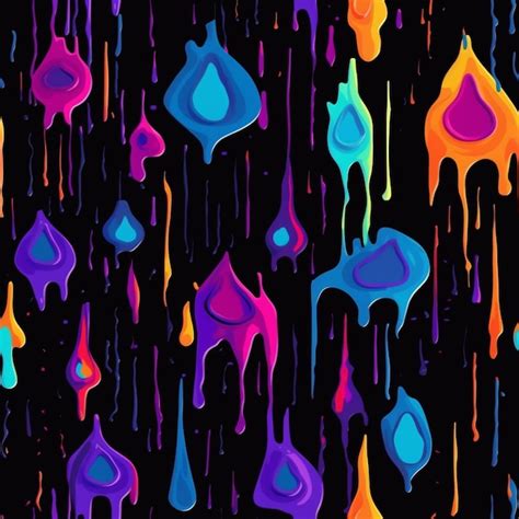 Premium Ai Image A Colorful Pattern With Paint Drippings And The