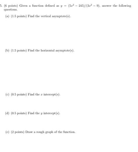 solved 5 6 points given a function defined as