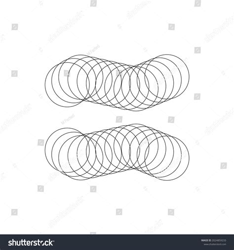 Two Circle Lines Vector Forming Curve Stock Vector Royalty Free Shutterstock