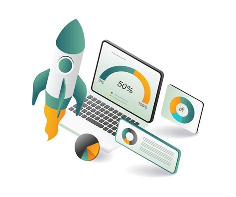 Premium Vector Startup Business Growth Speed Analysis