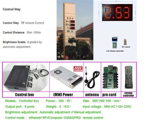 Inch Segment LED Gas Price Sign Display Gas Station LED Sign Board Price Digital Sign