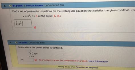 Solved 5· 00 1 Points Previous Answers Larcalc10 10 2 055