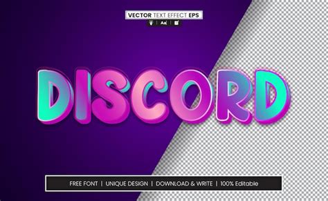 Premium Vector Discord 3d Text Effect Fully Editable