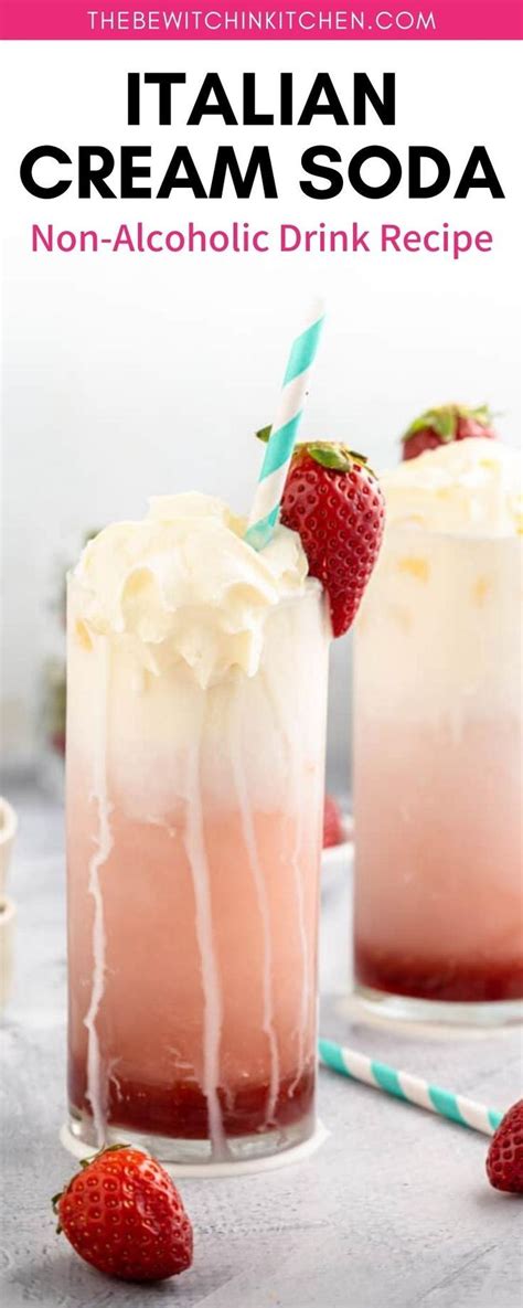 Italian Cream Soda With Fresh Strawberry Syrup