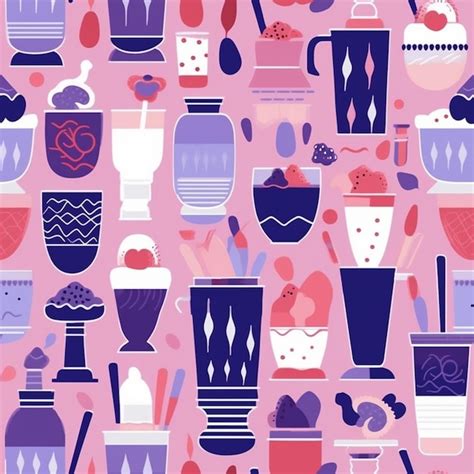 Premium Ai Image A Close Up Of A Pattern Of Different Types Of Beverages Generative Ai