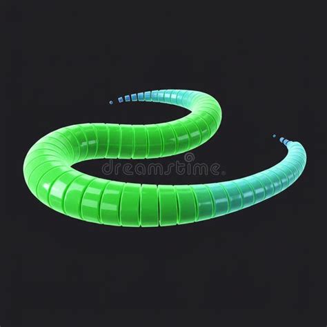 A Digital Rendering Of A Segmented Spiraling Structure Colored In