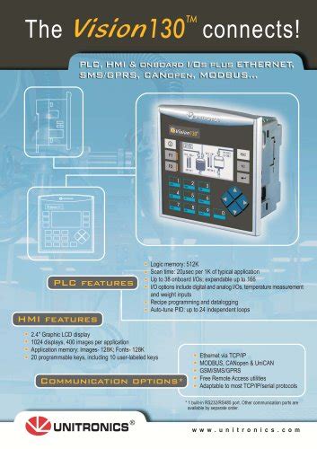 Jazz PLC HMI Catalogue Unitronics PDF Catalogs Technical