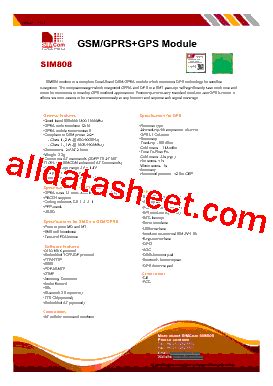 SIM Datasheet PDF SIMCom