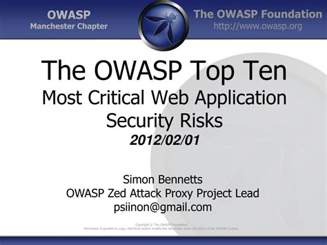 Ppt The Owasp Top Ten Most Critical Web Application Security Risks