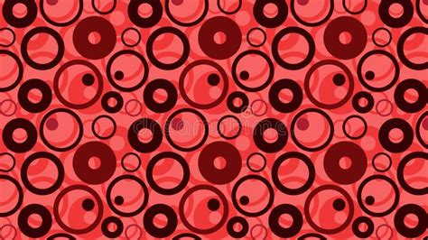 Red Seamless Geometric Overlapping Circles Pattern Stock Vector Illustration Of Circles