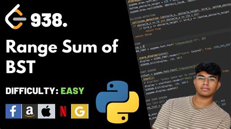 Range Sum Of Bst Leet Code 938 Theory Explained Python Code Youtube