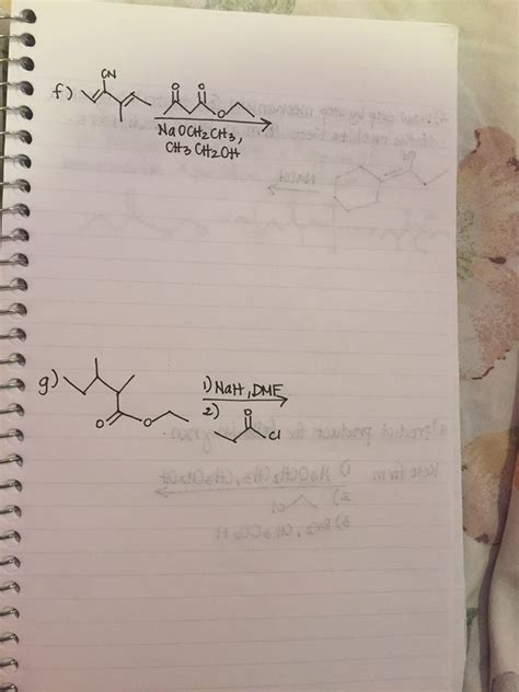 Solved Predict Products For Following Reactions Chegg