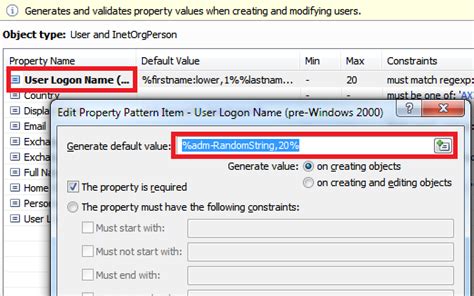 Generate Samaccountname Adaxes Qanda