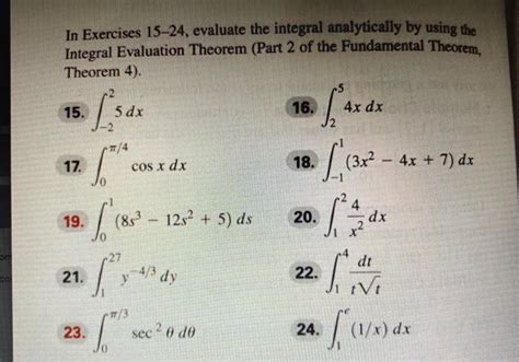 Solved In Exercises 15 24 Evaluate The Integral