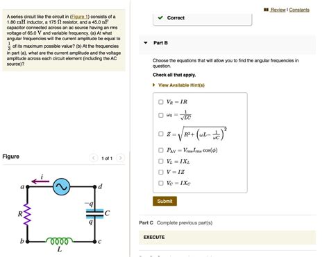 a series circuit like the circuit in figure 1 consists of a 1 80 mh