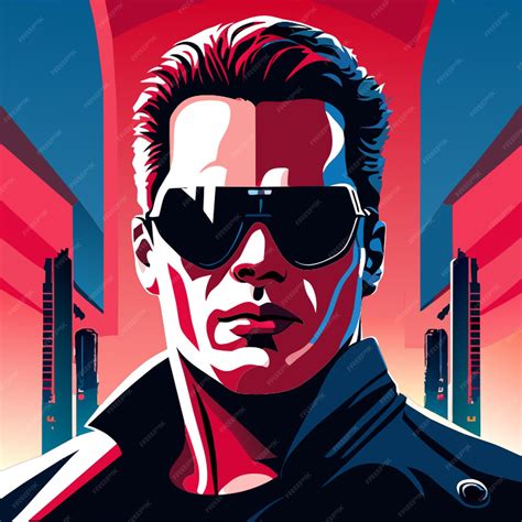 Premium Vector Movie Terminator Vector Illustration
