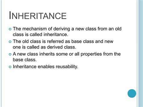 Inheritance In Object Oriented Programming Pptx