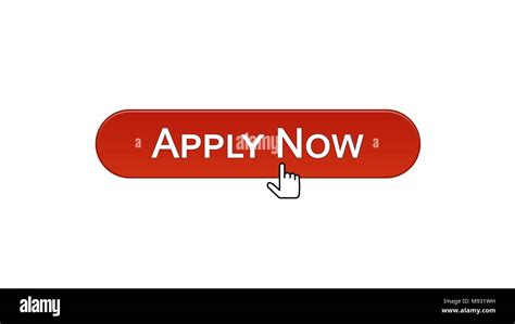 Apply Now Web Interface Button Clicked Mouse Cursor Wine Red Color