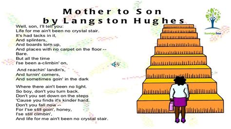 Mother To Son Poem By Langston Hughes YouTube