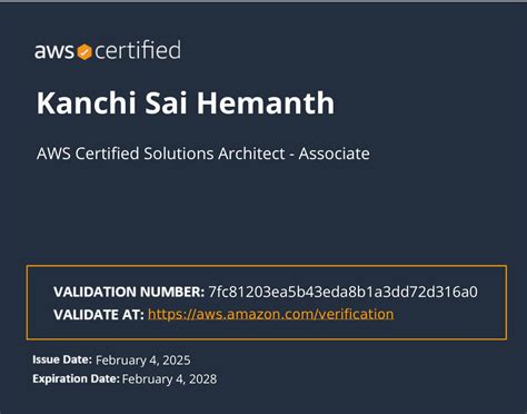 Aws Certification Cloudcomputing Continuouslearning Sai Hemanth