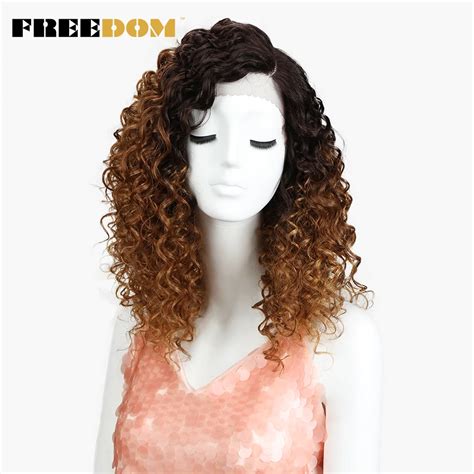 Freedom Afro Kinky Curly Wigs For Black Women Heat Resistant Lace Front