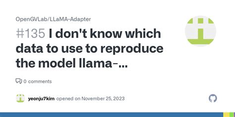 I Don T Know Which Data To Use To Reproduce The Model Llama Adapter Multimodal V Issue