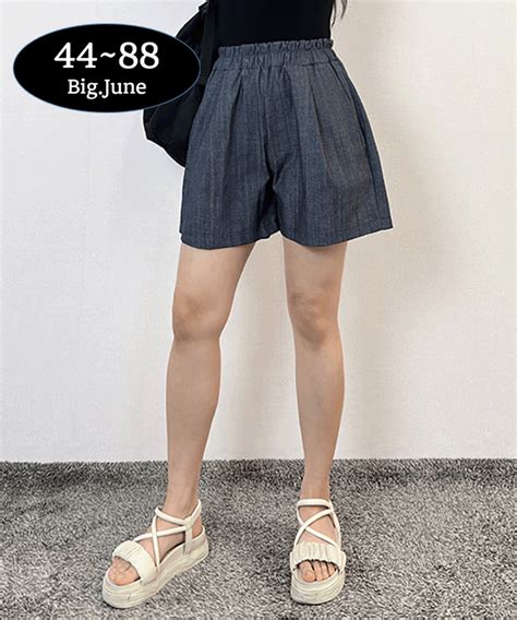 ~88 2xl 핀턱활동성갑 데님 핀턱 반바지🧡하비커버 데일리 캐주얼 넉넉핏 오버핏 여유핏 와이드핏 A라인 꾸안꾸 여리핏 여름바지 반바지 여름 데님 핀턱 숏팬츠 271