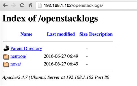 OpenStack Controller Logs View Using A Browser The Cloud Builder