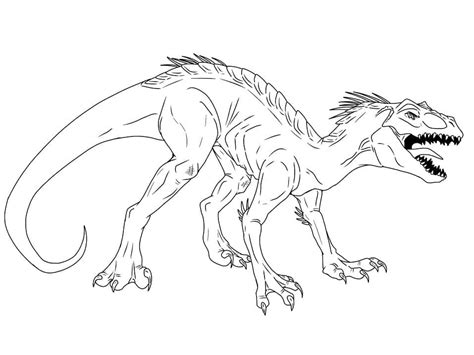 Jurassic World Indoraptor Coloring Page