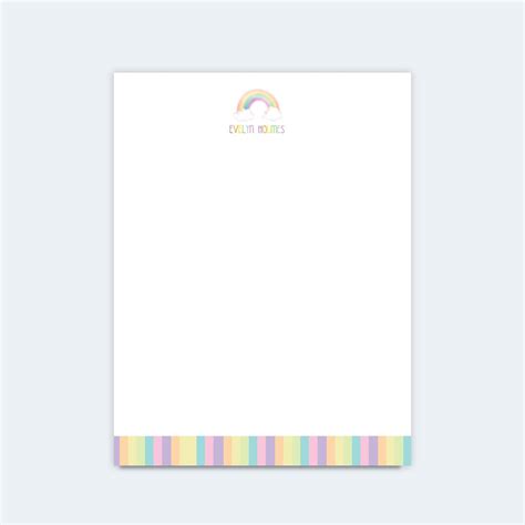Notepad Rainbow Notepad Girls Notepad Drawing Pad Etsy