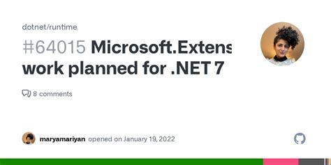 Microsoft Extensions Work Planned For NET Issue Dotnet Runtime GitHub