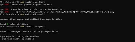 【问题解决】npm err cannot set property peer of null texley 博客园