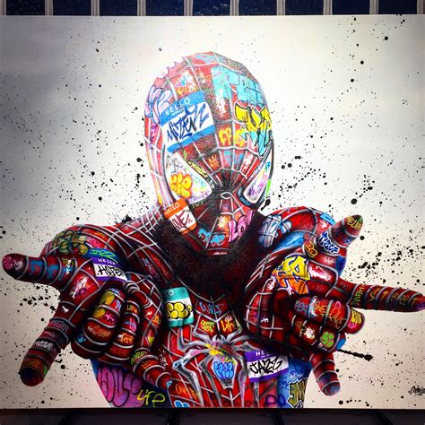 Spiderman Peinture Pop Art Street Art Art Coloré