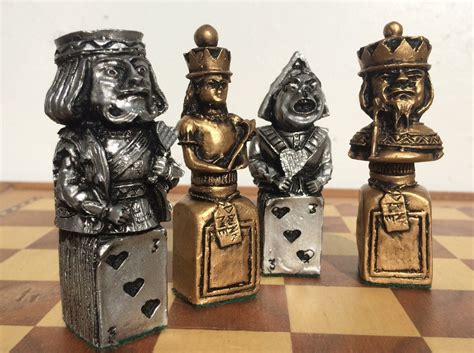 Alice In Wonderland Chess Set Made To Order Mad Hatter Lewis Carroll Game Pieces Rare