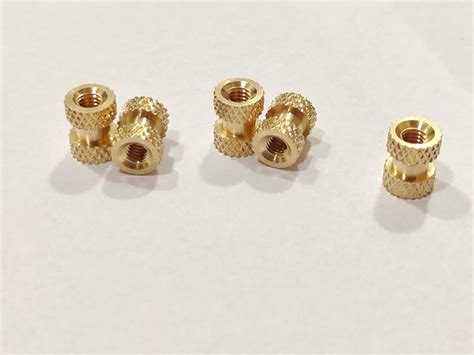 Round M4 Brass Inserts For Plastic Molding Size M4x8mmx10mm At Rs 2