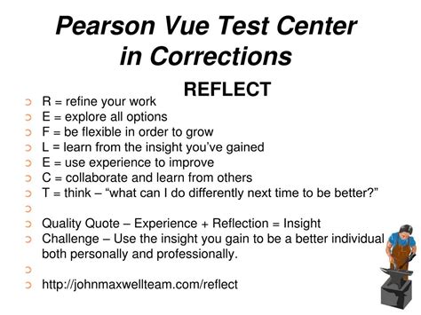 Ppt Pearson Vue Test Center In Corrections Powerpoint Presentation