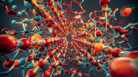 A 3d Visualization Of A Complex Molecular Structure With Atoms And