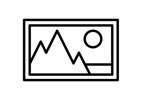 Picture Outline Vector Icon