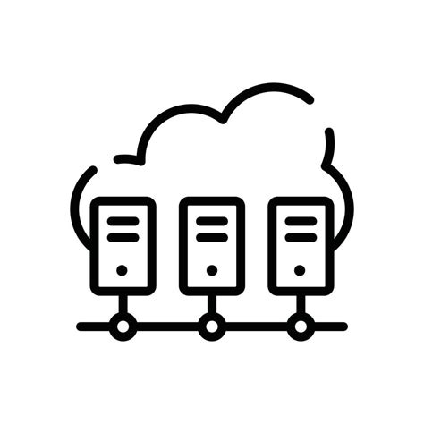 Cloud Data Center Vector Line Icon Cloud Computing Symbol Eps 10 File 16878500 Vector Art At