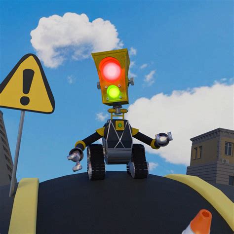 Traffic Light Robot R Blender