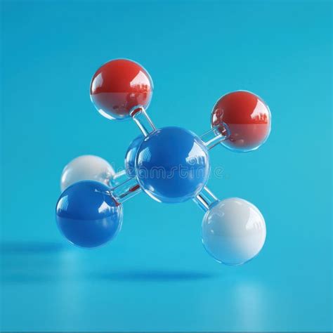 A Close Up Of A Molecule With Red And White Spheres Stock Illustration Illustration Of Science